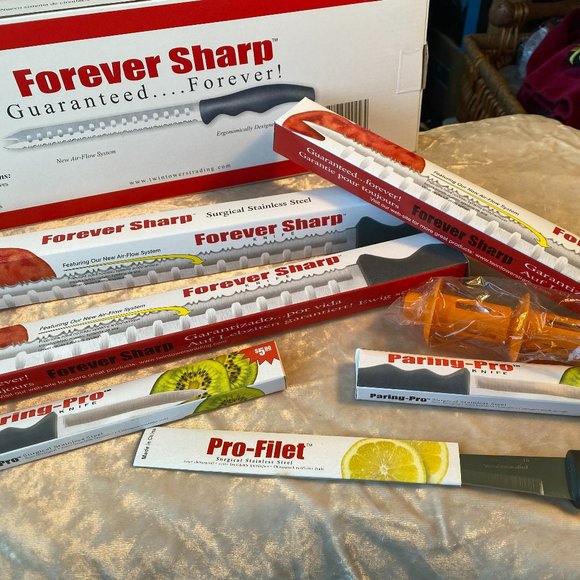 FOREVER SHARP | Dining | 2 Sets Forever Sharp Knives 8 Piece 4 Piece ...